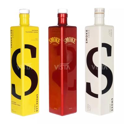 Cina Bottiglia di vetro per vodka 375ml 500ml 700ml 750ml Materiale di base in vendita