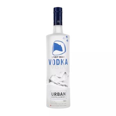 Cina 700 ml 750 ml Bottiglia di vodka classica con stampa a schermo a freddo e sughero a forma rotonda in vendita