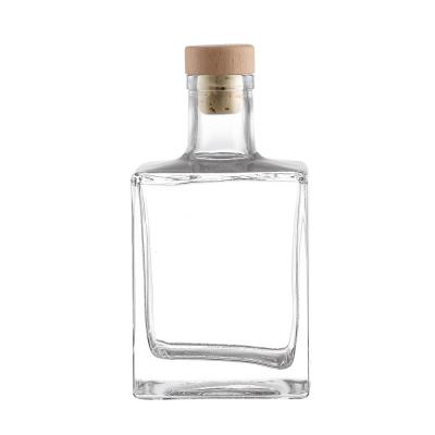 Cina Bottiglia di whisky di 750 ml a forma quadrata di vetro con manipolazione della superficie deccale in vendita