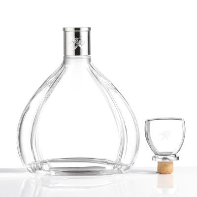 Cina Trasparente rotondo vuoto vetro di pietra liquore vino whisky vodka 50 ml capacità per bevande in vendita