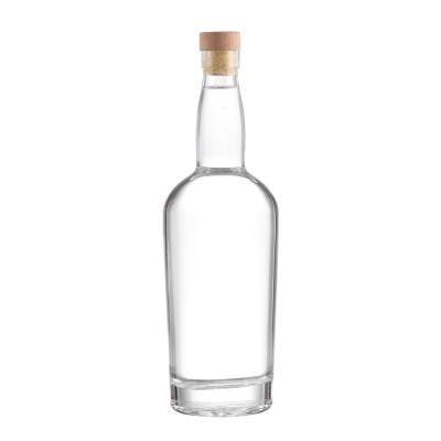 Cina Prodotti in vetro trasparente 500 ml 750 ml 1000 ml Bottiglia di tequila vuota rotonda con tappo spray in vendita