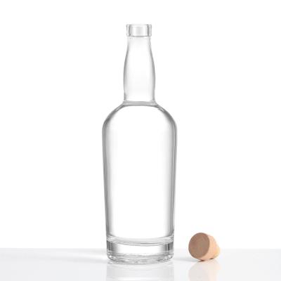 中国 透明ガラス製品 500ml 750ml 1000ml 丸い空きテキラボトルとスプレーキャップ 販売のため