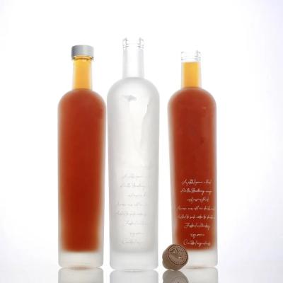 Cina LOGO Etichetta di stampa bottiglia di vetro personalizzata per tequila colore blu 700ml vodka 70cl in vendita