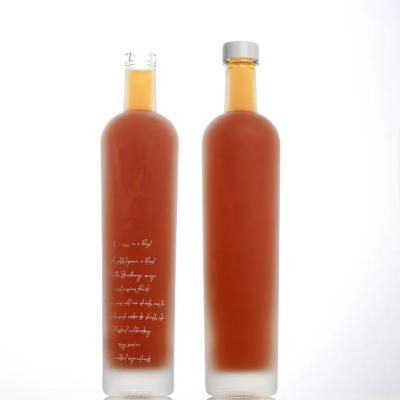 Cina LOGO Etichetta di stampa bottiglia di vetro personalizzata per tequila colore blu 700ml vodka 70cl in vendita