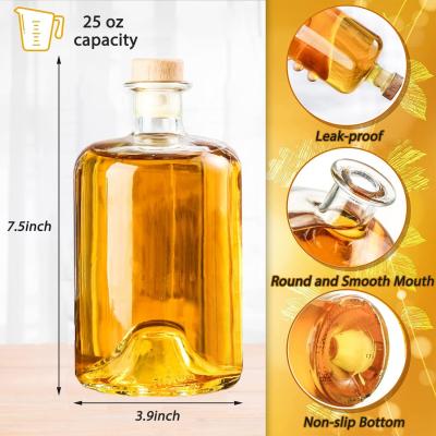 China Garrafa de vidro de 375 ml de capacidade com tampa de madeira e design transparente à venda