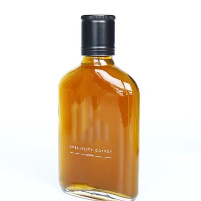 Cina Prodotti in vetro 100 ml bottiglia in vetro piatto trasparente su misura per whisky e liquori in vendita