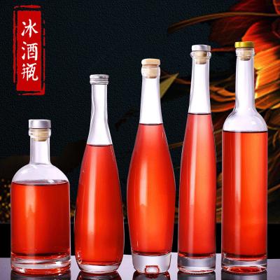 Cina Bottiglia di vino bianco in vetro da 200 ml a 750 ml Bottiglia di vodka Bottiglia d' acqua Cork con colore personalizzato in vendita