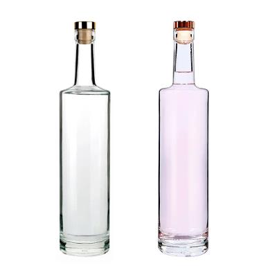 Cina Aspetto elegante Bottiglia di vetro personalizzata da 750 ml per liquori Gin Brandy Rum Vodka e Spiriti in vendita