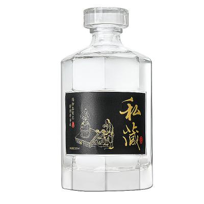Cina 250 ml 500 ml 750 ml Bottiglia di vetro per whisky trasparente Tequila Brandy Gin Vodka Spirit Rum in vendita