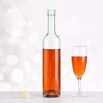 Cina Materiale del corpo Vetro Bottiglia di vetro da 750 ml per vino ghiacciato Bottiglia di vetro di bambù sottile in vendita
