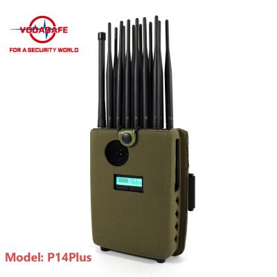 Cina Emittente di disturbo tenuta in mano del segnale di GPS WiFi Bluetooth del cellulare dell'emittente di disturbo 5G di P14Plus Vodasafe in vendita