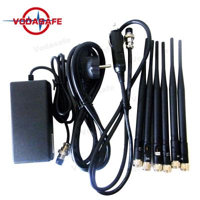 中国 力の調節可能な携帯電話信号の妨害機6のRFによってカスタマイズされる頻度安全な操作 販売のため