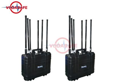 China Jammer 300W do sinal do telefone celular da bateria recarregável que trabalha para sinais perigosos à venda