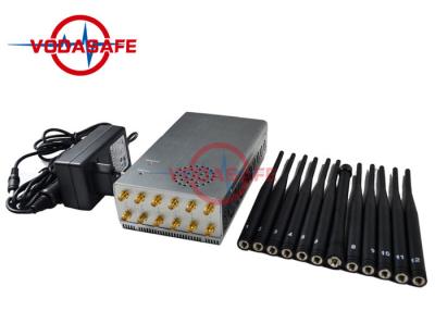 Cina Antenne portatili dell'emittente di disturbo 12 del segnale del telefono cellulare che funzionano 30m con la batteria 10000mAh in vendita