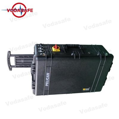 Cina Gamma portatile 480W di copertura dei Gps Wifi 100m dell'emittente di disturbo 2g 3g 4g 5g del segnale del telefono cellulare in vendita