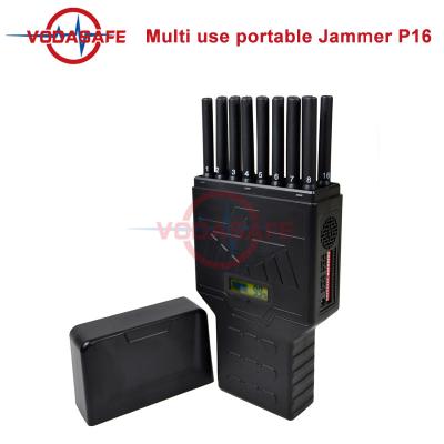 Cina emittente di disturbo tenuta in mano 4G 5G GPS WIFI 12W del segnale dell'unità di elaborazione del poliestere di 3G UMTS in vendita