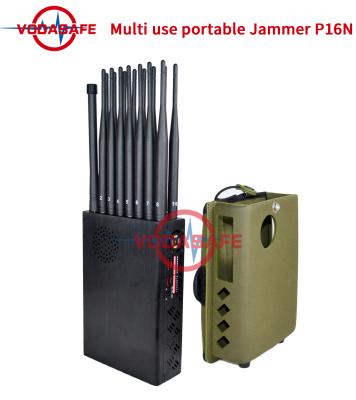 Cina Emittente di disturbo portatile del segnale dell'emittente di disturbo di blocco di spazzata delle antenne portatili del dispositivo 16 in vendita