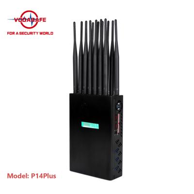 中国 14本のアンテナWiFi GPS Lojackのための手持ち型の電話信号の妨害機の高い発電 販売のため