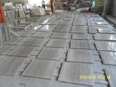 China Chinese Wooden Vein Marble Grey Wood Slab Marble Tiles For Decoration for sale