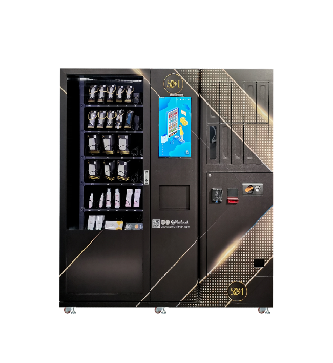 Auto Vending Machine With XY Axis Elevator And Adjustable Channel Width Function And Large Space, Micron