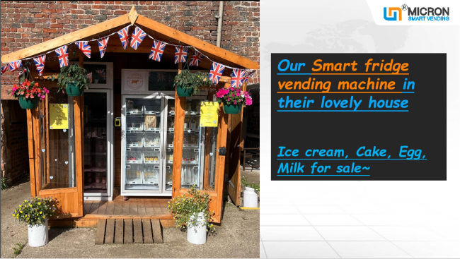 Micron smart fridge sandwich salad fresh food vending machine