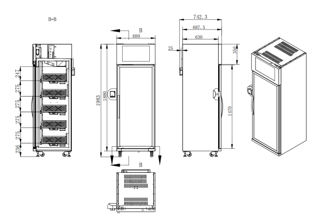 Big Capacity Touch Screen Snack Drink Smart Fridge Open Door Vending Machine