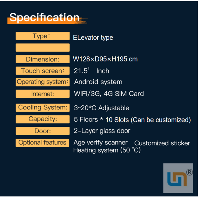Customized E-wallet elevator vending machine