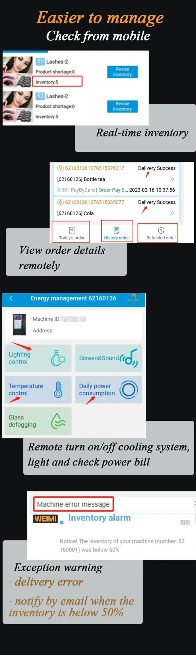 distributori automatici combinati dell'elevatore del ciglio facili dirigere