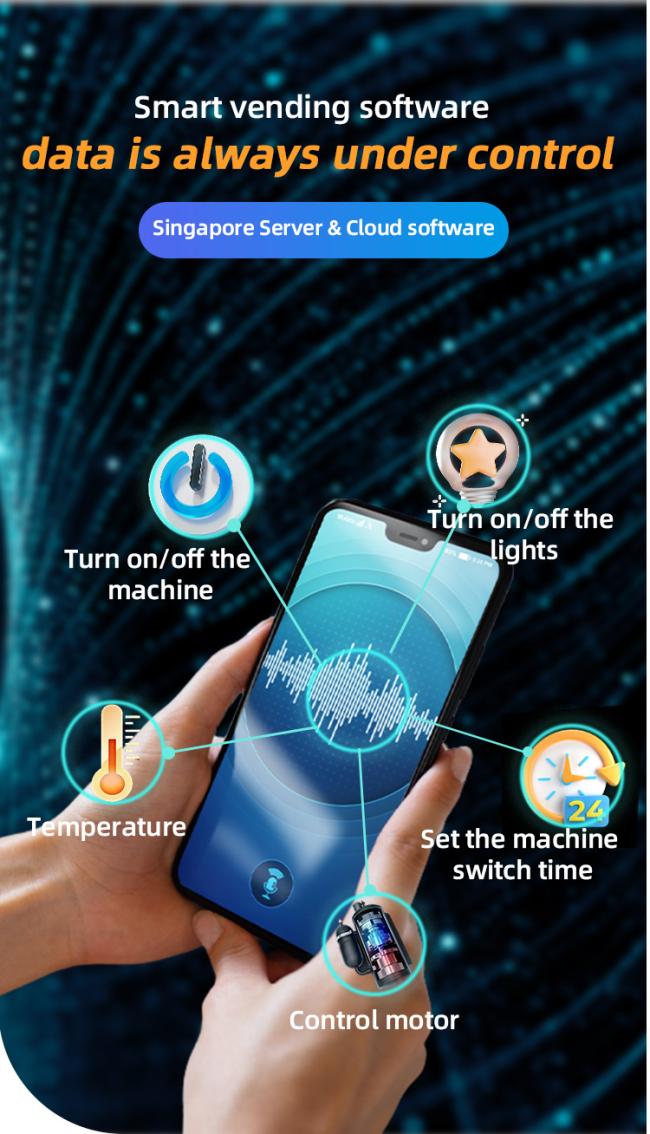 Smart vending machine for snack and drink with E-wallet and touch screen