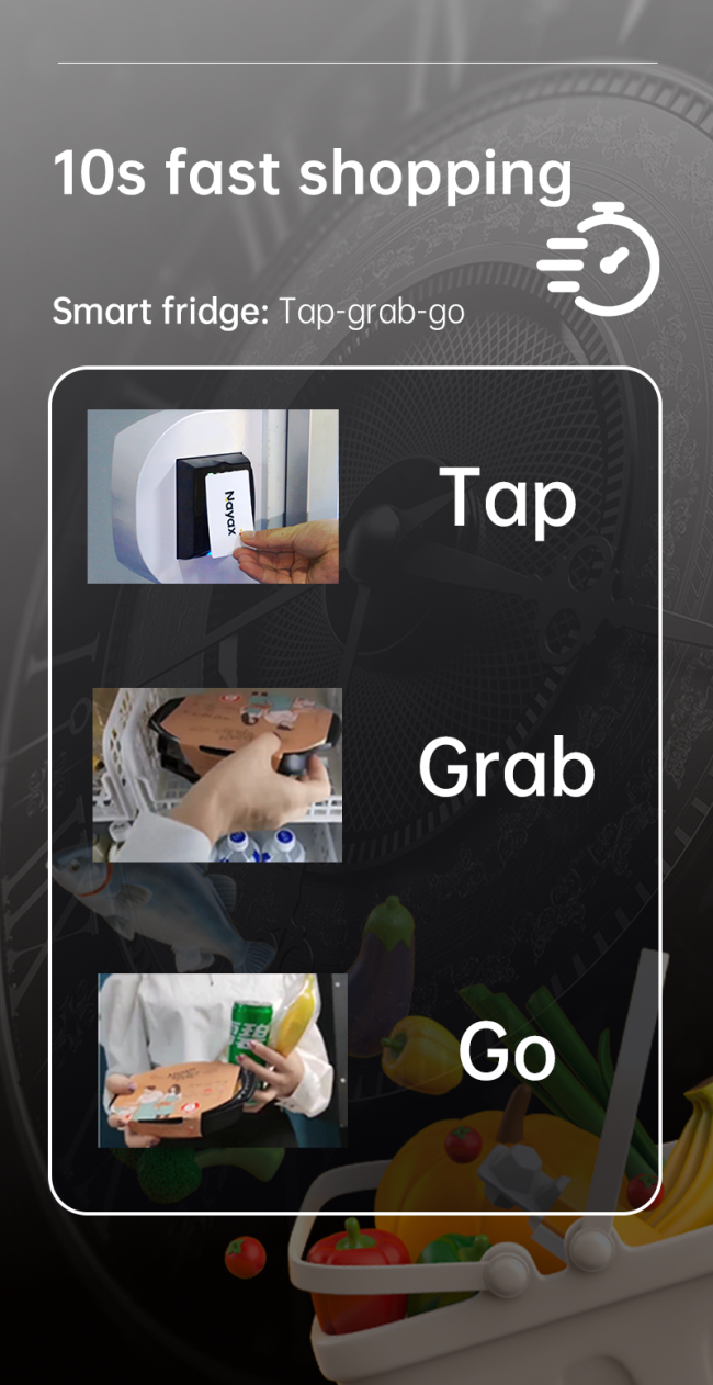 Big Capacity Touch Screen Snack Drink Smart Fridge Open Door Vending Machine grab and go