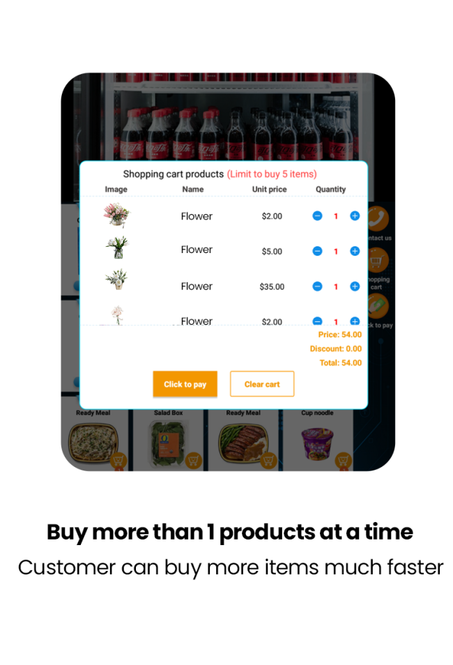 24/7 Self Service Cooling Fresh Bouquet Flower Vending Machine With Nayax Card Reader