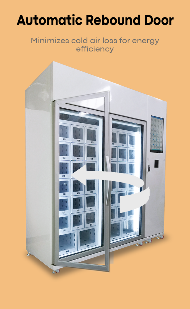 Custom Cooling Locker 24H Outdoor Bread Vending Machine for Cakes Pies Desserts With Card Reader