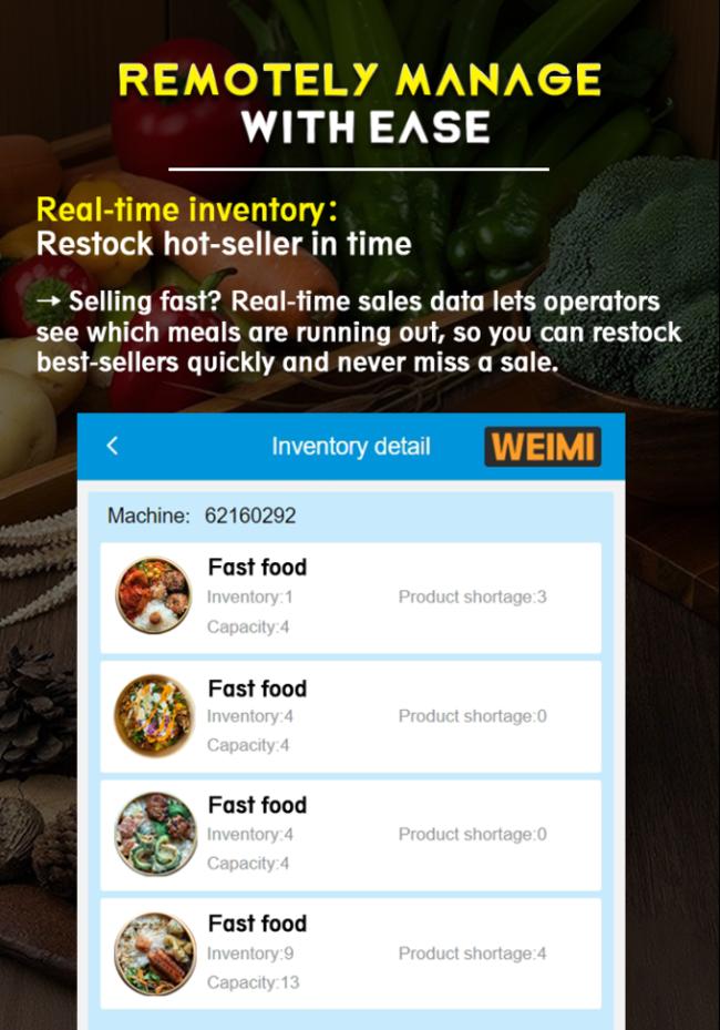 Close-up of vending machine touch screen interface