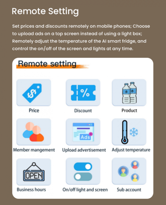 Intelligent Algorithm AI-Powered Vending Machine For Snacks Drinks Fresh Food Fruits Grab And Go Fridge 15