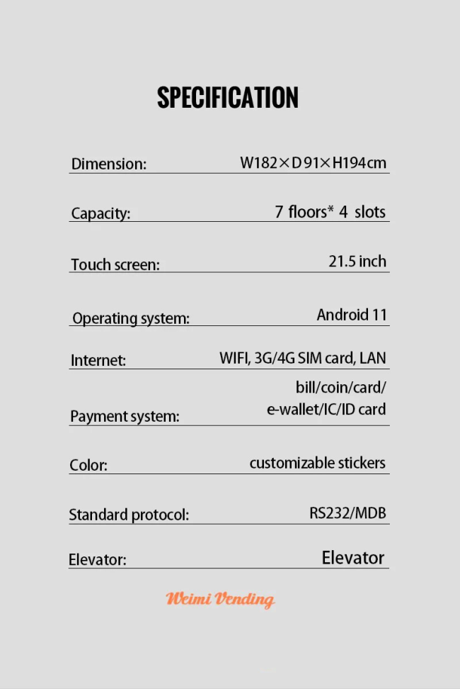 Smart Jewelry Vending Machine front view