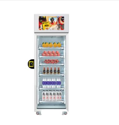 China Smart Fridge Vending Machine With Microeaves For Hot Food Meal.Snack Drink Salad Vending Machine With Card  Reader for sale