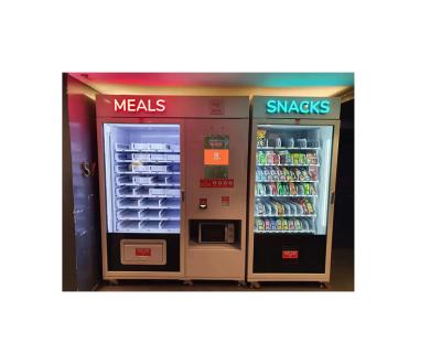 China Cooked Food Meal Vending Machine With NAYAX Card Reader To Sell Snack Ice Cream Drink for sale