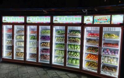 China Máquina de venda automática de geladeira inteligente para frutas e legumes com tela de publicidade e máquina de venda automática de grande capacidade à venda