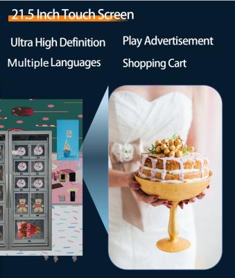 Cina Distributore automatico di raffreddamento dell'armadio del dolce della tazza con lo schermo a 22 pollici 110V in vendita