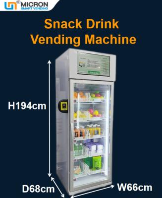 China Gym Vending Machine to Sell Energy Drink Fresh Fruit Refrigerator Vending With Card Reader for sale