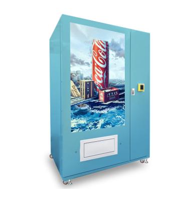China Cola Pepsi Sprite Bottled Canned Vending Machine With Cooling System Advertising Screen for sale
