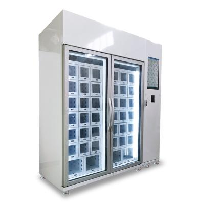 China Máquina expendedora de la flor de la pantalla táctil de 22 pulgadas con la venta elegante del micrón del armario del sistema de enfriamiento del refrigerador en venta