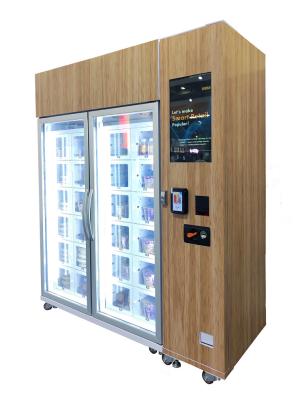China Máquina de venda automática refrigerando personalizada do cacifo do tela táctil de 22 polegadas para o ovo com sistema esperto à venda