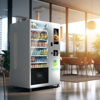 China Automatic Beauty Cosmetics Vending Machines LED Lighting Custom Stickers Display Window for sale