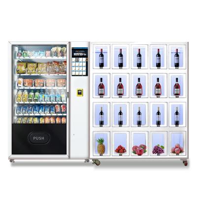 China Customized Big Capacity Locker Vending Machine For Snacks Drinks Fresh Fruits Glass-Bottled Products for sale