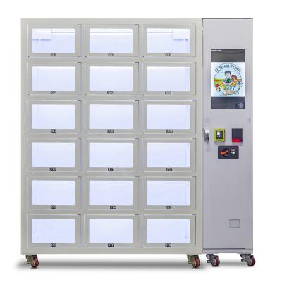 China Customized Big Capacity Locker Vending Machine For Snacks Drinks Fresh Fruits Glass-Bottled Products for sale