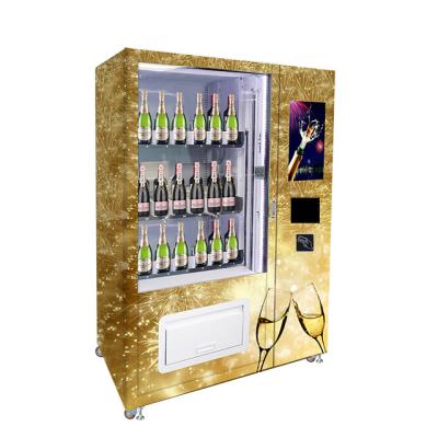 China Commercial Cocktail Vending Machine With Lift Age Verification For Glass-Bottled Alcohol Beer Wine for sale