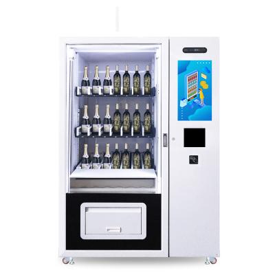 China Commercial Cocktail Vending Machine With Lift Age Verification For Glass-Bottled Alcohol Beer Wine for sale