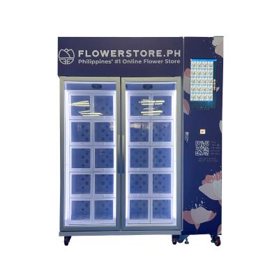 China 24/7 Self Service Cooling Locker Machine For Fresh Flowers Pot Plants Cholocate Vending Machine for sale