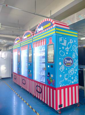 China Convenient Touch Screen 21.5 Inch Snack Vending Machine With Double Tempered Glass Door for sale